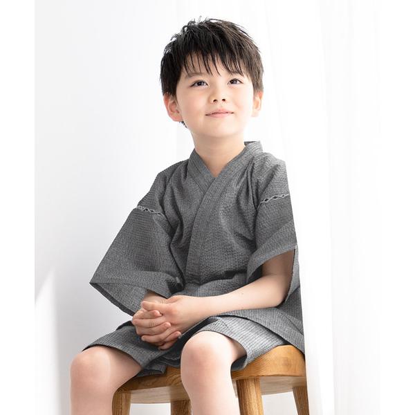 『タイムセール実施中』ZOZO問い合わせ番号:75896214ショップ:SOUBIEN，ソウビエンブランド:SOUBIEN，ソウビエン商品名:甚平 キッズ 男の子 グレー系 縞 ストライプカテゴリ:水着/着物・浴衣>浴衣ブランド品番:...