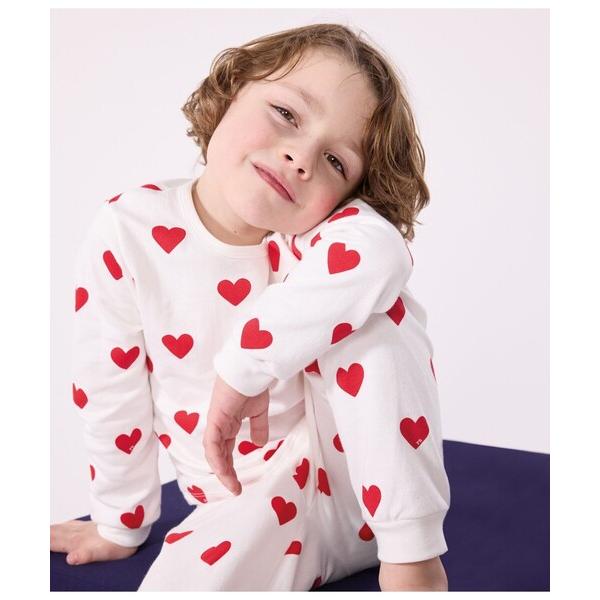 ZOZO問い合わせ番号:76014155ショップ:PETIT BATEAU，プチバトーブランド:PETIT BATEAU，プチバトー商品名:ハートプリント長袖パジャマカテゴリ:ルームウェア>ルームウェア/パジャマブランド品番:5940...