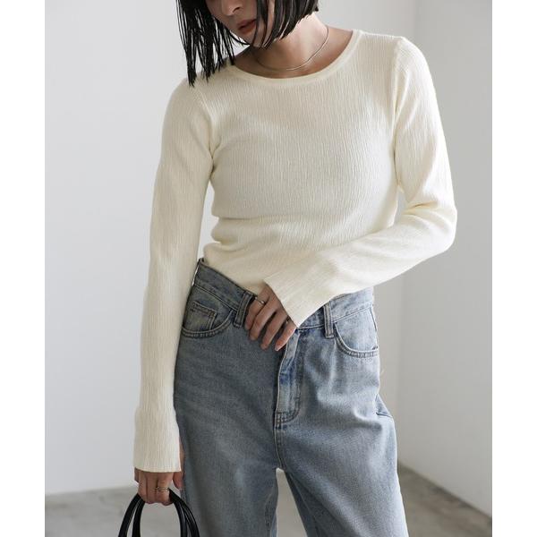 『セール実施中』ZOZO問い合わせ番号:76014715ショップ:select MOCA，セレクトモカブランド:select MOCA，セレクトモカ商品名:≪もちもち肌触り≫ニュアンスリブクルーネックトップスカテゴリ:トップス>Tシャ...