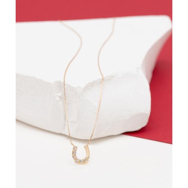 ZOZO問い合わせ番号:76014963ショップ:BLOOM ONLINE STORE，ブルームオンラインストアブランド:BLOOM，ブルーム商品名:K10 イエローゴールド ホワイトトパーズ 馬蹄 ネックレス BLOOM/ブルームカテゴリ...