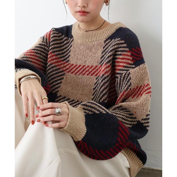 『タイムセール実施中』ZOZO問い合わせ番号:76051599ショップ:andme，アンドミーブランド:andme，アンドミー商品名:【新色追加】チェックジャガード長袖ニットトップスカテゴリ:トップス>ニット/セーターブランド品番:6...