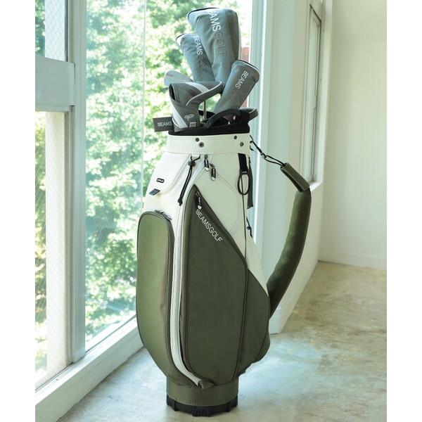 ZOZO問い合わせ番号:76116921ショップ:BEAMS GOLF，ビームスゴルフブランド:BEAMS GOLF，ビームスゴルフ商品名:BEAMS GOLF / バイカラー エイトハーフ キャディバッグカテゴリ:アウトドア/スポーツ&g...