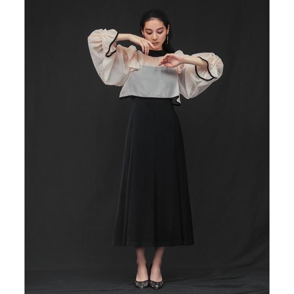 『セール実施中』ZOZO問い合わせ番号:76246844ショップ:GIRL，ガールブランド:GIRL，ガール商品名:シアーフリルブラウス・キャミソールワンピースレイヤード マーメイド ロング 結婚式 ワンピース パーティードレス オケージョ...