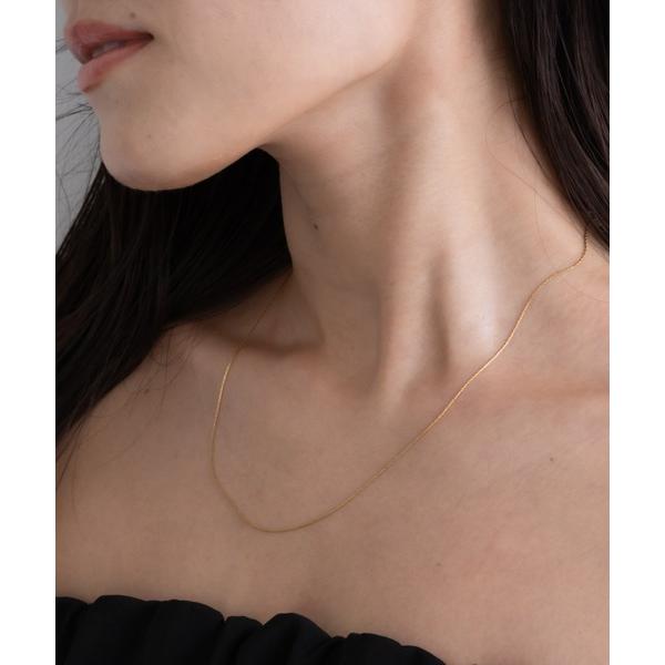 ZOZO問い合わせ番号:76280179ショップ:MIDWEST，ミッドウエストブランド:ebine，エビネ商品名:0.6mm Skin Necklace 金属アレルギー対応 サージカルステンレスカテゴリ:アクセサリー>ネックレスブラ...