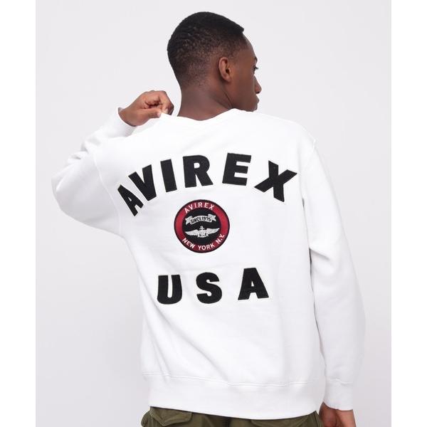 ZOZO問い合わせ番号:76312370ショップ:AVIREX，アヴィレックスブランド:AVIREX，アヴィレックス商品名:VARSITY LOGO CREW NECK SWEAT / バーシティ ロゴ クルーネック スウェット / AVI...