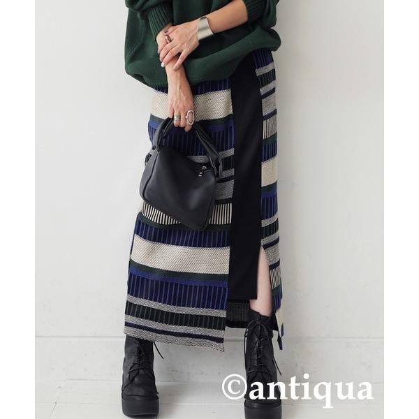 『タイムセール実施中』ZOZO問い合わせ番号:76344529ショップ:antiqua，アンティカブランド:antiqua，アンティカ商品名:ボーダーニットスカートカテゴリ:スカート>スカートブランド品番:PA-03506素材:アクリ...