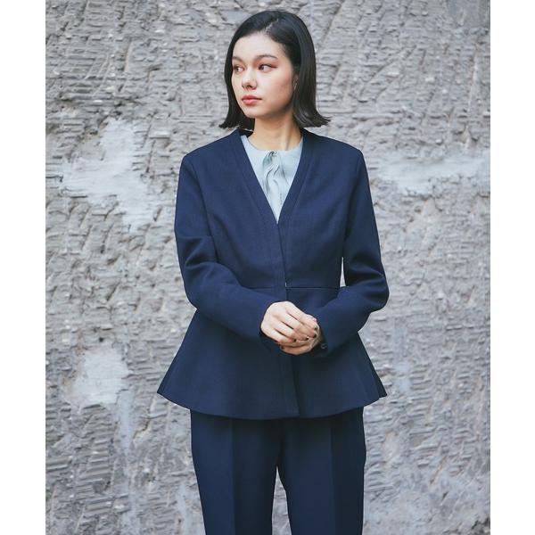 『タイムセール実施中』ZOZO問い合わせ番号:76448263ショップ:SMILE ORCHID，スマイルオーキッドブランド:SMILE ORCHID，スマイルオーキッド商品名:Vネックペプラムジャケット＆テーパードパンツ2点セットカテゴリ...