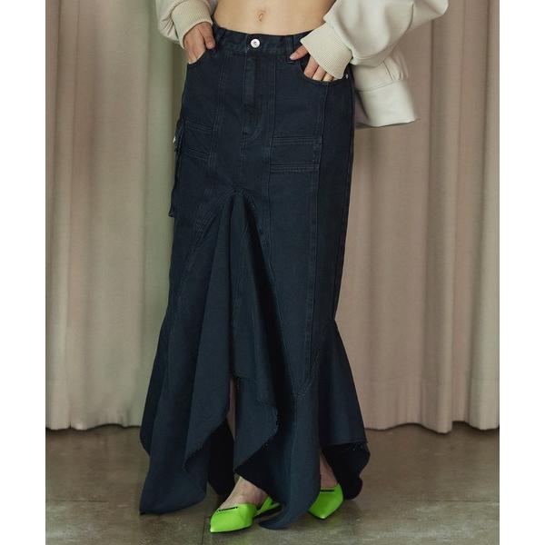 『タイムセール実施中』ZOZO問い合わせ番号:76545145ショップ:PRANK PROJECT，プランクプロジェクトブランド:PRANK PROJECT，プランクプロジェクト商品名:ウェーブヘムデニムスカート / Wavy Hem De...