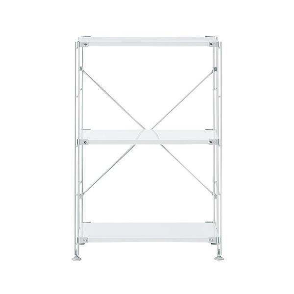 ZOZO問い合わせ番号:76546059ショップ:無印良品，ムジルシリョウヒンブランド:無印良品，ムジルシリョウヒン商品名:スチールユニットシェルフ・スチール棚セット・小・ライトグレー　幅５８×奥行４１×高さ８３ｃｍカテゴリ:インテリア&g...