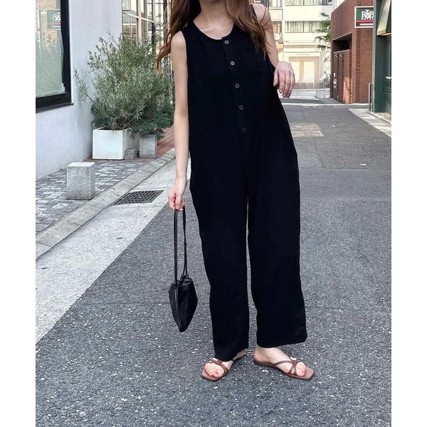 ZOZO問い合わせ番号:76577277ショップ:CANAL JEAN，キャナルジーンブランド:CANAL JEAN，キャナルジーン，El mar，エルマール商品名:El mar　レーヨンリネンタンクコンビネゾンカテゴリ:オールインワン・サ...