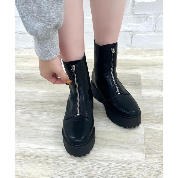 『タイムセール実施中』ZOZO問い合わせ番号:76577822ショップ:ORiental TRaffic，オリエンタルトラフィックブランド:ORiental TRaffic，オリエンタルトラフィック商品名:厚底フロントジップブーツ 3140...