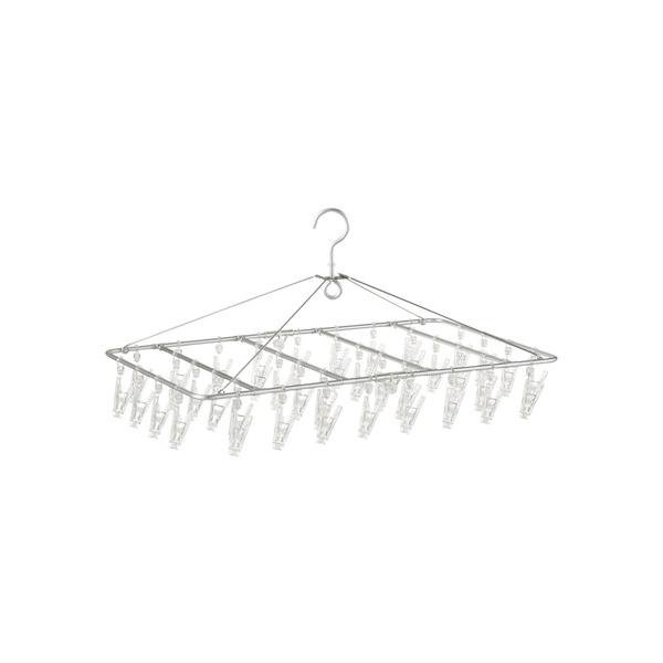 ※このアイテムは返品・交換対象外商品です。ZOZO問い合わせ番号:76578222ショップ:無印良品，ムジルシリョウヒンブランド:無印良品，ムジルシリョウヒン商品名:アルミ角型ハンガー　４０ピンチ／約幅６１×奥行３６ｃｍカテゴリ:インテリア...