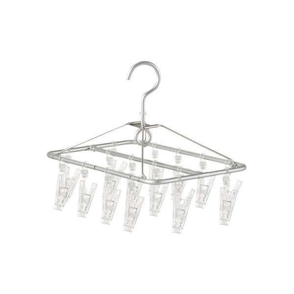 ※このアイテムは返品・交換対象外商品です。ZOZO問い合わせ番号:76578243ショップ:無印良品，ムジルシリョウヒンブランド:無印良品，ムジルシリョウヒン商品名:アルミ角型ハンガー　１６ピンチ／約幅２０×奥行３２ｃｍカテゴリ:インテリア...