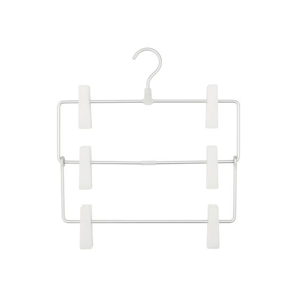 ※このアイテムは返品・交換対象外商品です。ZOZO問い合わせ番号:76578253ショップ:無印良品，ムジルシリョウヒンブランド:無印良品，ムジルシリョウヒン商品名:アルミハンガー・パンツ／スカート用　３段・約幅３５×奥行３×高さ３８．５ｃ...