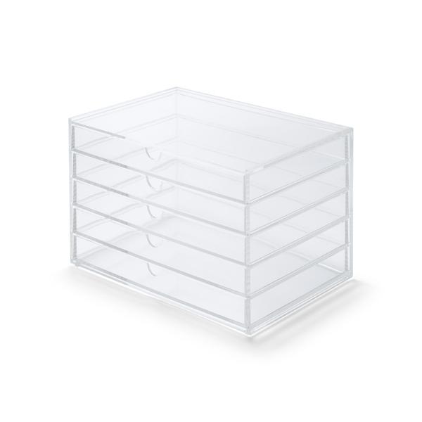 ZOZO問い合わせ番号:76578759ショップ:無印良品，ムジルシリョウヒンブランド:無印良品，ムジルシリョウヒン商品名:重なるアクリルケース・横型５段　約幅２５．５×奥行１７×高さ１６ｃｍカテゴリ:インテリア>収納グッズブランド品...