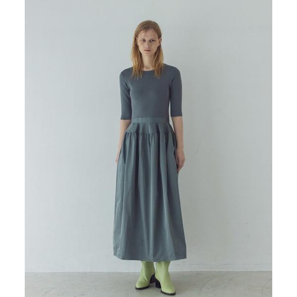 『タイムセール実施中』ZOZO問い合わせ番号:76610787ショップ:DRESSLAVE，ドレスレイブブランド:DRESSLAVE，ドレスレイブ商品名:knit×tafta combination dress(ニット×タフタドッキングワン...