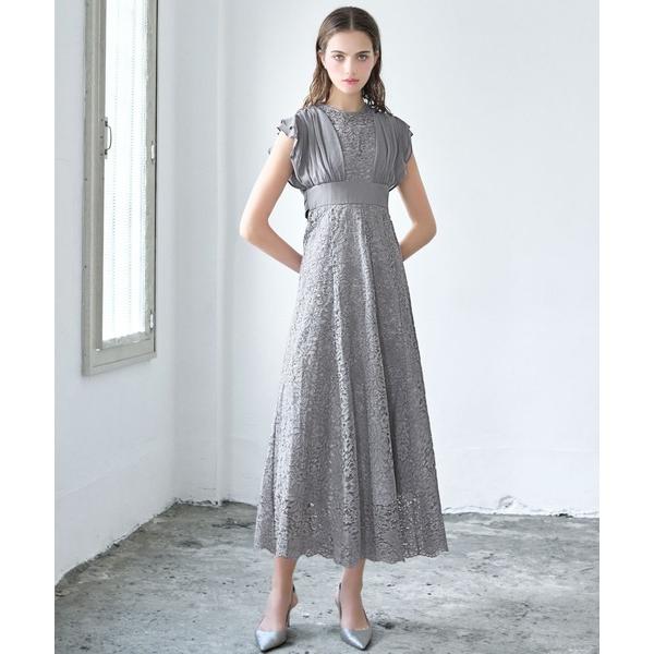 『セール実施中』ZOZO問い合わせ番号:76617312ショップ:RIVER FIELD &amp; Co.，リバーフィールド　アンド　コーブランド:GIRL，ガール商品名:シフォン・レース袖フリルバックリボン フレア ロング 結婚式 ワン...