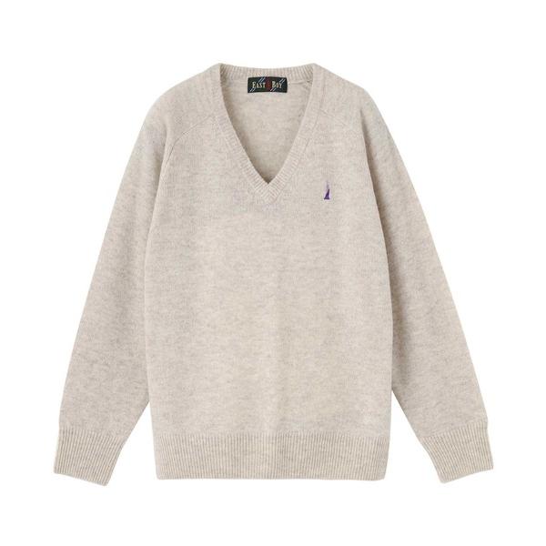 ZOZO問い合わせ番号:76748239ショップ:EASTBOY，イーストボーイブランド:EASTBOY，イーストボーイ商品名:セーター ラムウール 7G【ミルキーグレープ女神】スクール ニット 中学生 高校生カテゴリ:トップス>ニッ...