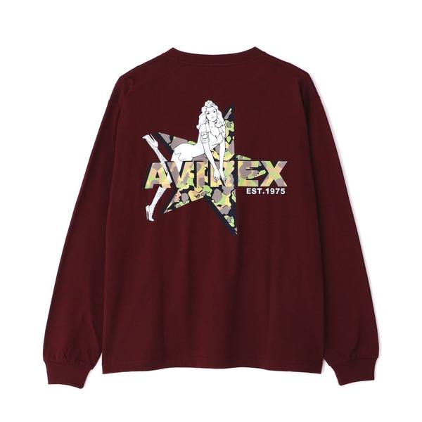 ZOZO問い合わせ番号:76815504ショップ:AVIREX，アヴィレックスブランド:AVIREX，アヴィレックス商品名:《WEB限定》CAMOUFLAGE STAR ＆ PINUP GIRL L/S T-SHIRT / カモフラージュ ...