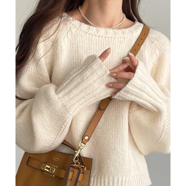 『タイムセール実施中』ZOZO問い合わせ番号:76877203ショップ:GeeRA，ジーラブランド:GeeRA，ジーラ商品名:ボリュームスリーブカラーショート丈ニットカテゴリ:トップス>ニット/セーターブランド品番:208090素材:...