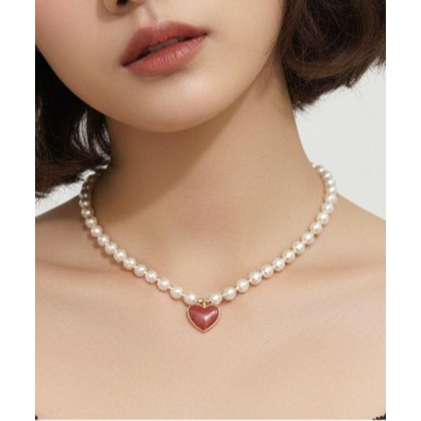 『タイムセール実施中』ZOZO問い合わせ番号:76877473ショップ:HIKA，ヒカブランド:HIKA，ヒカ商品名:【HIKA】ハートチャームビーズパールネックレスカテゴリ:アクセサリー>ネックレスブランド品番:hika1840カラ...