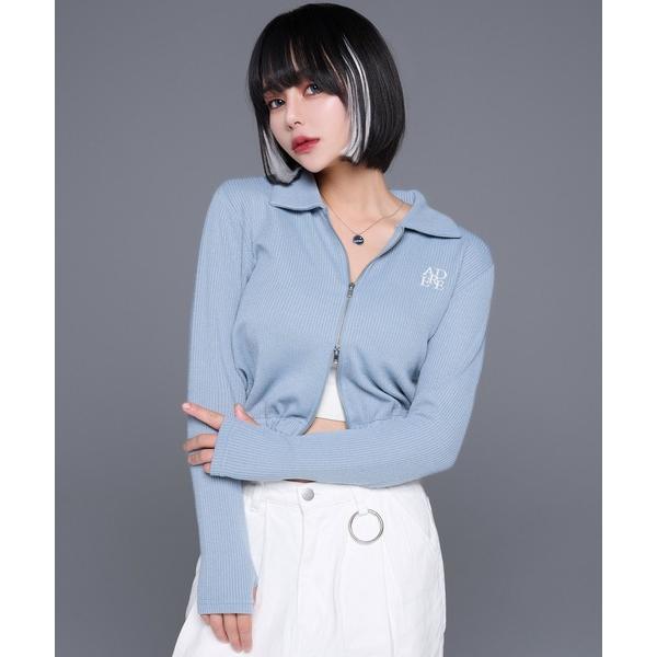 ZOZO問い合わせ番号:76948938ショップ:ADRER，アドラーブランド:adree，アドリー商品名:double zip up thumbhole knit tops / ダブルジップアップサムホールニットトップスカテゴリ:トップス...