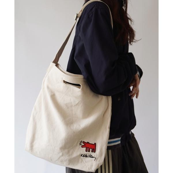 ZOZO問い合わせ番号:77049686ショップ:Parks TOKYO，パークストウキョウブランド:Keith Haring，キース・ヘリング商品名:【Keith Haring/キースヘリング】キャンバス 刺繍ロゴ サコッシュ / ショル...