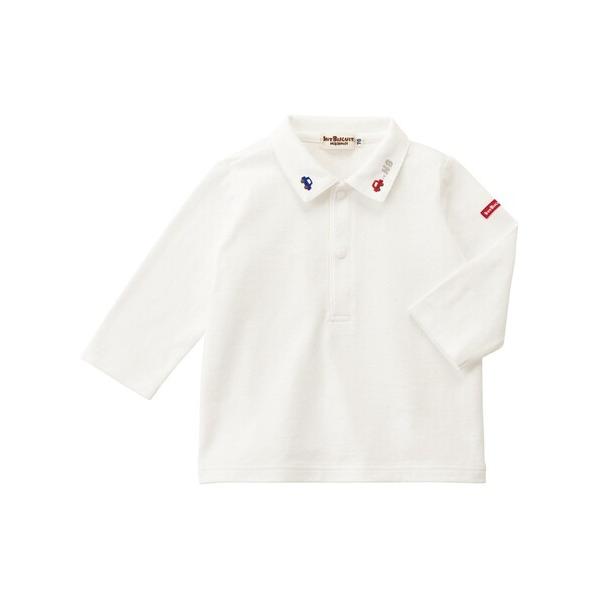 ZOZO問い合わせ番号:77089079ショップ:MIKI HOUSE HOT BISCUITS，ミキハウスホットビスケッツブランド:HOT BISCUITS，ホットビスケッツ商品名:くるま刺繍 長袖ポロシャツカテゴリ:トップス>ポロ...