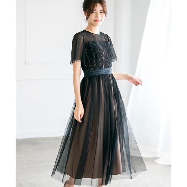 『セール実施中』ZOZO問い合わせ番号:77114383ショップ:MISCH MASCH，ミッシュ マッシュブランド:MISCH MASCH，ミッシュマッシュ商品名:チュールシフォンワンピース【結婚式/オケージョン/パーティー/S・M・TA...