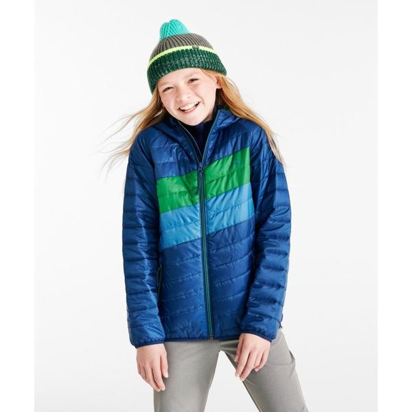『セール実施中』ZOZO問い合わせ番号:77118821ショップ:L.L.Bean，エル・エル・ビーンブランド:L.L.Bean，エルエルビーン商品名:キッズ・プリマロフト・パッカウェイ・フード・ジャケット、カラーブロック ビッグキッズカテ...