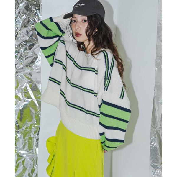 『セール実施中』ZOZO問い合わせ番号:77149408ショップ:rectangle，レクタングルブランド:bohmal，ボマール商品名:ボーダークロップドニットカテゴリ:トップス>ニット/セーターブランド品番:533809素材:ポリ...