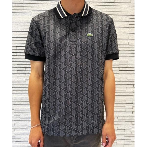 『セール実施中』ZOZO問い合わせ番号:77149560ショップ:LACOSTE，ラコステブランド:LACOSTE，ラコステ商品名:モノグラムジャカード半袖ポロシャツカテゴリ:トップス>ポロシャツブランド品番:DH1417-10素材:...