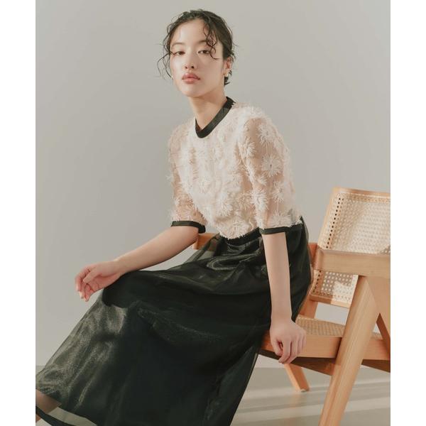 ZOZO問い合わせ番号:77153544ショップ:kaene，カエンブランド:kaene，カエン商品名:エンブロイダリーミックスドレス【結婚式 二次会 同窓会 成人式 パーティードレス】カテゴリ:ワンピース/ドレス>ドレスブランド品番...