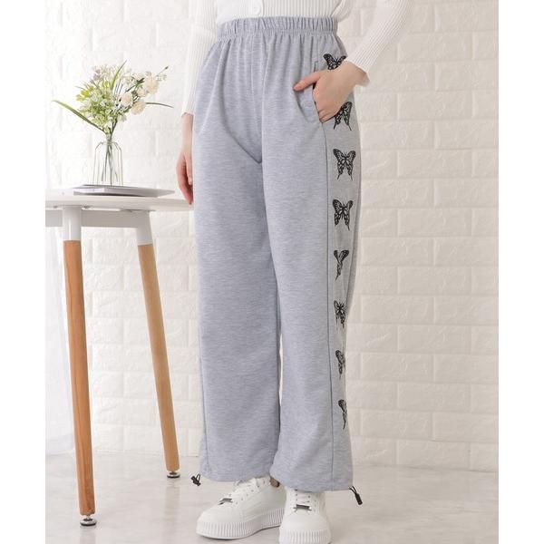 『タイムセール実施中』ZOZO問い合わせ番号:77251871ショップ:Lace Ladies，レースレディースブランド:Lace Ladies，レースレディース商品名:バタフライラインスウェットイージーパンツカテゴリ:パンツ>スウェ...