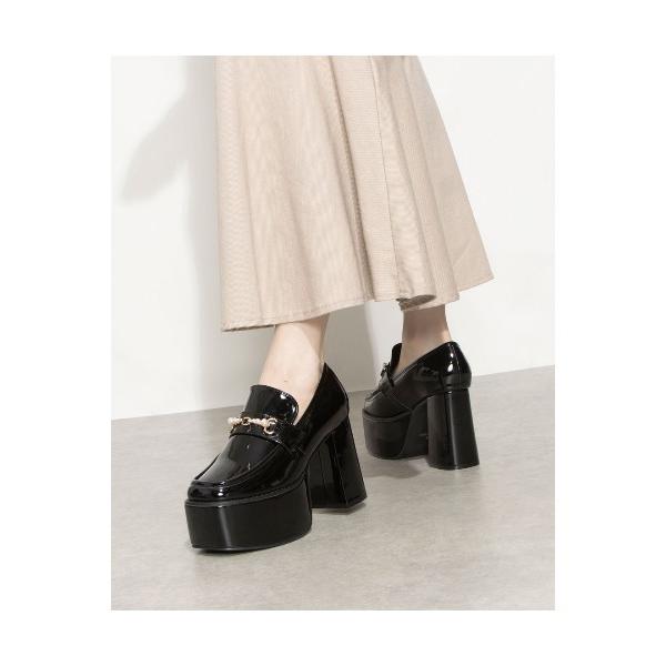 『タイムセール実施中』ZOZO問い合わせ番号:77251979ショップ:Mafmof，マフモフブランド:Mafmof，マフモフ商品名:Mafmof(マフモフ)10cmヒールパールビット厚底ローファーパンプスカテゴリ:シューズ>パンプス...