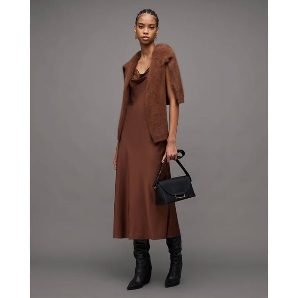 『セール実施中』ZOZO問い合わせ番号:77252106ショップ:ALLSAINTS，オールセインツブランド:ALLSAINTS，オールセインツ商品名:HADLEY COWL NECK MIDI SLIP DRESS | HADLEY カウ...