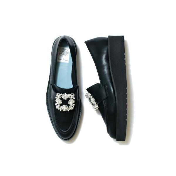 『タイムセール実施中』ZOZO問い合わせ番号:77252968ショップ:Emma Francis，エマ フランシスブランド:Emma Francis，エマフランシス商品名:ボリュームソール ビジュー ローファーカテゴリ:シューズ>ロー...