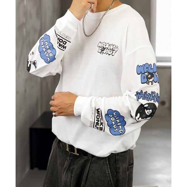 『タイムセール実施中』ZOZO問い合わせ番号:77254267ショップ:BURNER，バーナーブランド:Burner，バーナー商品名:【GROOVY STORE】WALKING DONUT　刺繍＆プリント　ロングスリーブTシャツカテゴリ:ト...