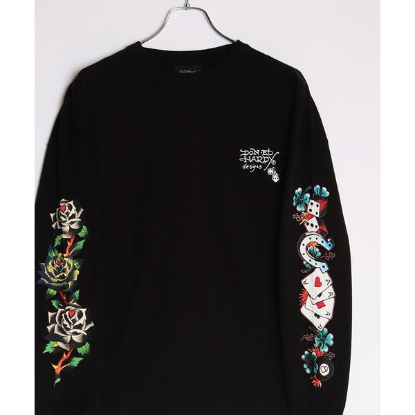 ZOZO問い合わせ番号:77327531ショップ:WESTSEA，ウエストシーブランド:Ed Hardy，エドハーディー，WESTSEA，ウエストシー商品名:EdHardy袖プリントロンTカテゴリ:トップス>Tシャツ/カットソーブラン...