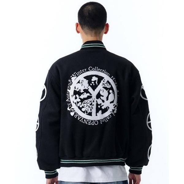 『タイムセール実施中』ZOZO問い合わせ番号:77426706ショップ:OY，オーワイブランド:OY，オーワイ商品名:『OY/オーワイ』DISPERSION LOGO VARSITY JACKET/ロゴバーシティ ジャケットカテゴリ:ジャケ...