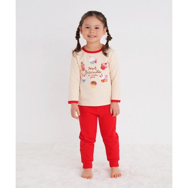 『セール実施中』ZOZO問い合わせ番号:77467517ショップ:MIKI HOUSE HOT BISCUITS，ミキハウスホットビスケッツブランド:HOT BISCUITS，ホットビスケッツ商品名:カップケーキ柄 ミニ裏毛 ルームウェア上...