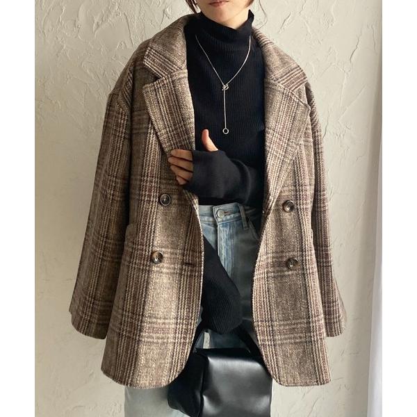 『セール実施中』ZOZO問い合わせ番号:77491383ショップ:wears，ウェアーズブランド:She's Closet，シーズクローゼット商品名:グレンチェック柄ダブルテーラードジャケットカテゴリ:ジャケット/アウター>テーラード...