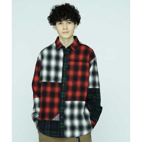 『セール実施中』ZOZO問い合わせ番号:77495482ショップ:MANASTASH，マナスタッシュブランド:MANASTASH，マナスタッシュ商品名:MANASTASH/マナスタッシュ/PATCHED FLANNEL SHIRT/フランネ...