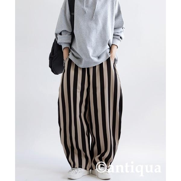 ZOZO問い合わせ番号:77495586ショップ:antiqua，アンティカブランド:antiqua，アンティカ商品名:ストライプサーカスパンツカテゴリ:パンツ>その他パンツブランド品番:PY-00693素材:レーヨン60%　ポリエス...
