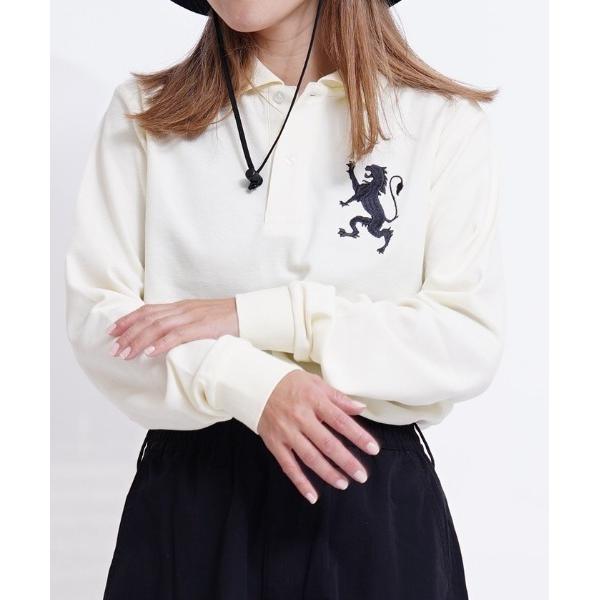 ZOZO問い合わせ番号:77497683ショップ:EGOIST，エゴイストブランド:GIORDANO，ジョルダーノ商品名:[ GIORDANO ] ビッグライオン刺繍ドライストレッチ長袖ポロシャツカテゴリ:トップス>ポロシャツブランド...