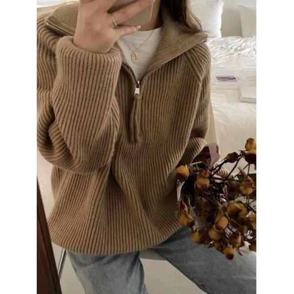 『タイムセール実施中』ZOZO問い合わせ番号:77500424ショップ:Crisp，クリスプブランド:sorule，ソルレ商品名:ハーフジップニットカテゴリ:トップス>ニット/セーターブランド品番:SO1-44素材:polyester...