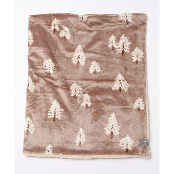 ZOZO問い合わせ番号:77562965ショップ:salle de bal，サルデバルブランド:salle de bal，サルデバル商品名:MISTLETOE SLOW LIFE AND RELAX 発熱ボア付 3WAY ブランケット bo...