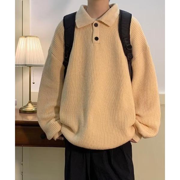 『セール実施中』ZOZO問い合わせ番号:77563919ショップ:Bonjour Sagan，ボンジュールサガンブランド:B.R.U，ブル，Bonjour Sagan，ボンジュールサガン商品名:オーバーサイズニットポロカテゴリ:トップス&g...