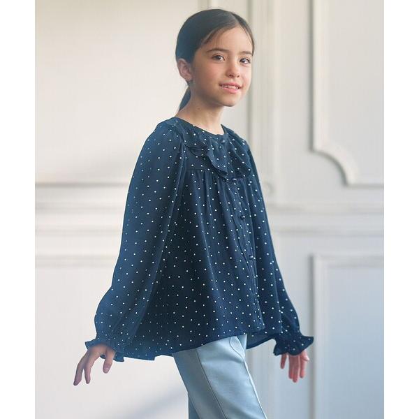『セール実施中』ZOZO問い合わせ番号:77634548ショップ:組曲，クミキョクブランド:組曲，クミキョク商品名:【110-140cm】ラッフルドット ブラウスカテゴリ:トップス>シャツ/ブラウスブランド品番:HSKGSW0929素...