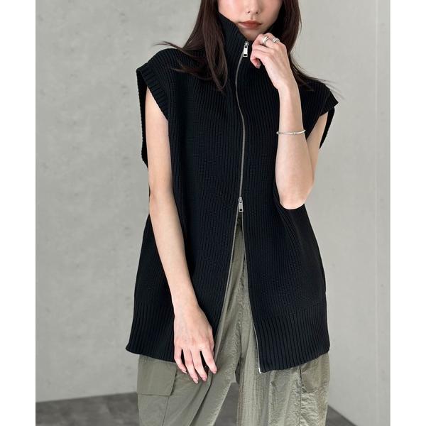 『タイムセール実施中』ZOZO問い合わせ番号:77636422ショップ:WEST CLIMB，ウエスト　クライムブランド:Per sist ence，パーシエンス商品名:ハイネックWジップニットベスト(ウォッシャブル/手洗い)カテゴリ:トッ...